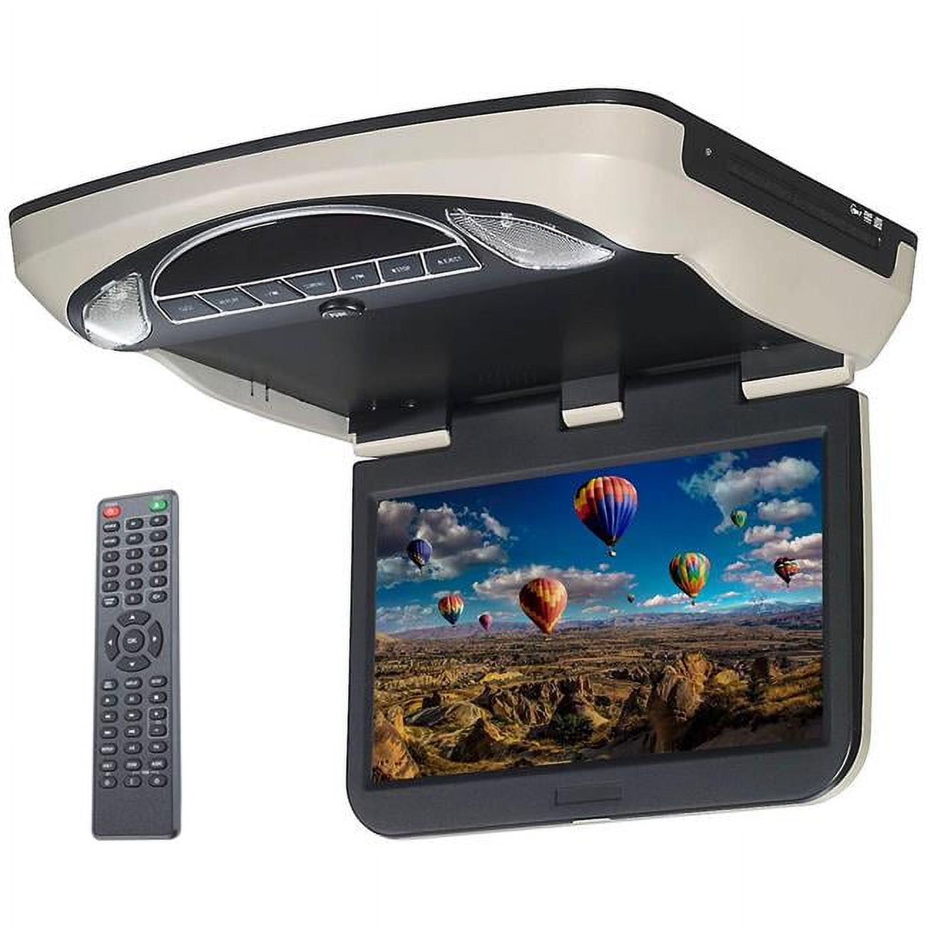 Voxx VXMTG1313.3" HD LED Overhead Video Monitor with Built-in DVD ...