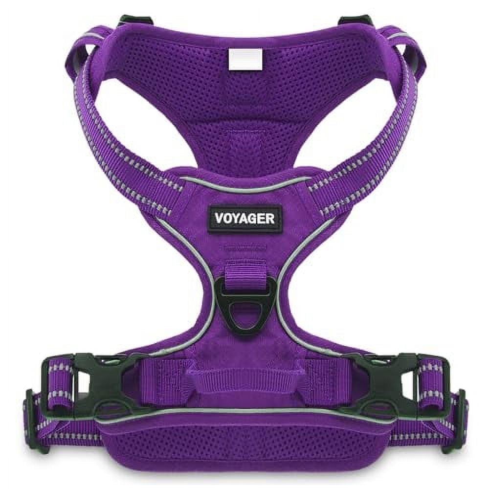 Voyager Dog Harness Dual Leash Attachment No-Pull Control Adjustable ...