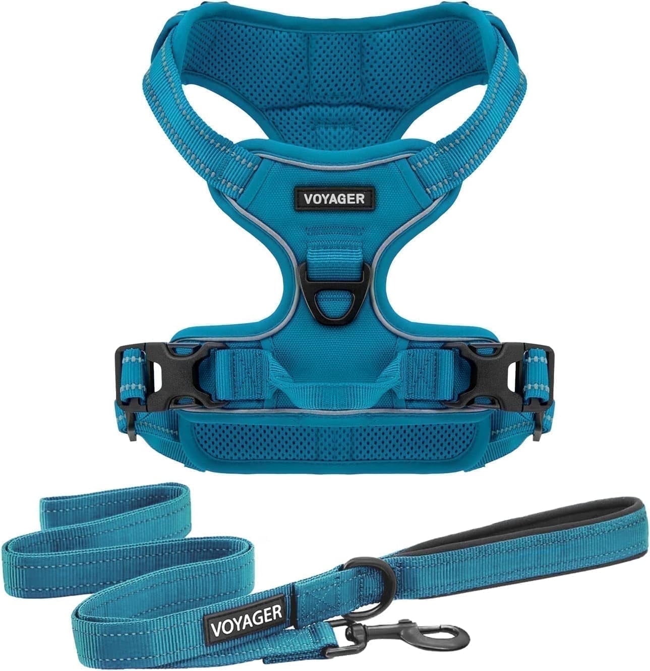 Voyager Dog Harness Dual Leash Attachment No-Pull Control Adjustable ...