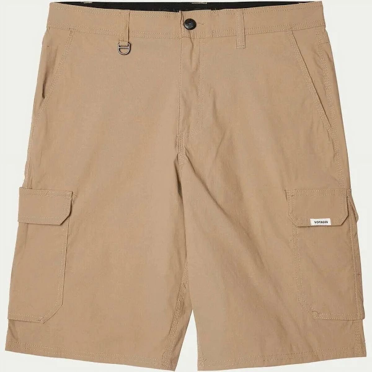 Voyager Men's Active Stretch Wicking Trail/Cargo Shorts - Silver Mink ...