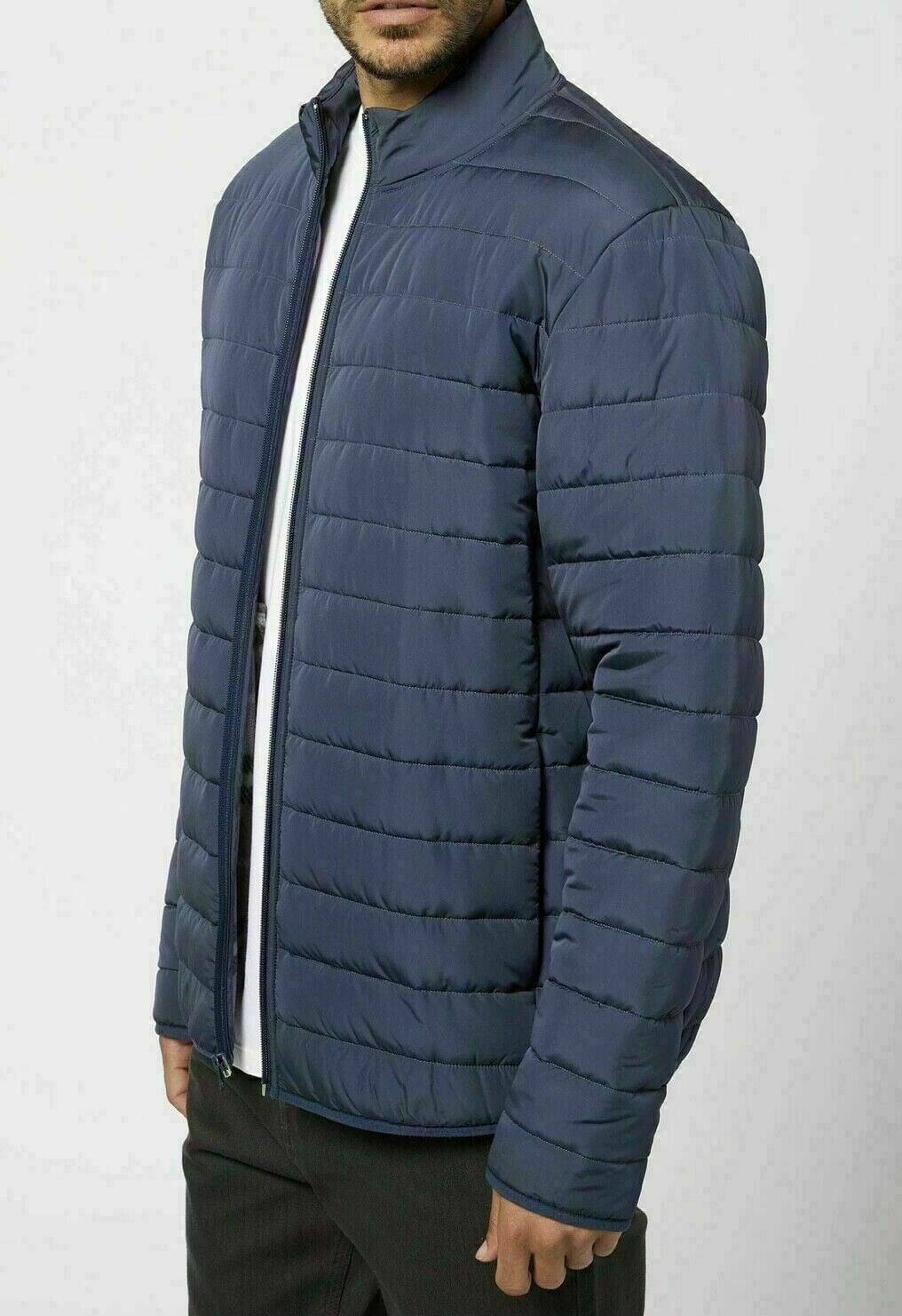Voyager Men's Polar Fleece Lined Heather Puffer Jacket, Blue, Size XXL ...