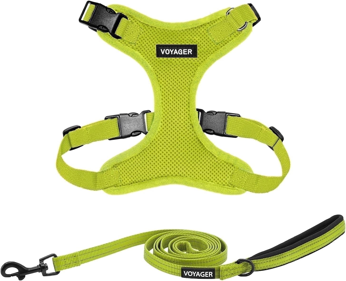 Voyager Step-in Lock Dog Harness w\ Reflective Dog Leash Combo Set with ...