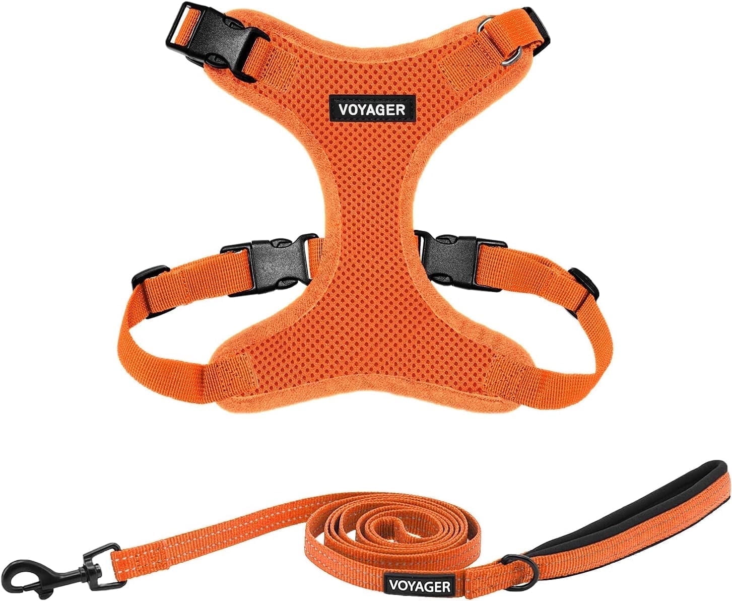 Voyager Step-in Lock Dog Harness w\ Reflective Dog Leash Combo Set with ...
