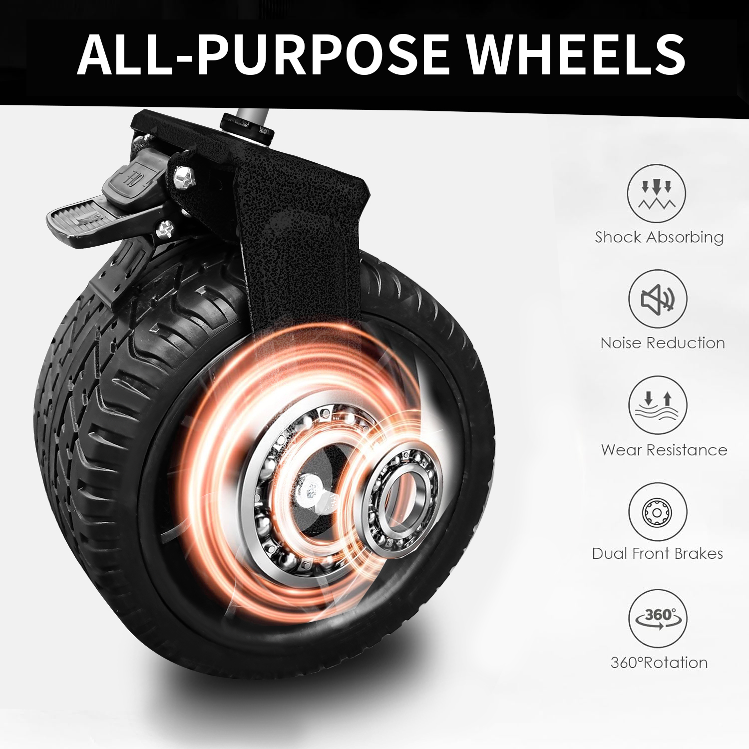 Voyago Heavy-Duty 360lb Capacity Foldable Wagon – All-Terrain Quiet ...