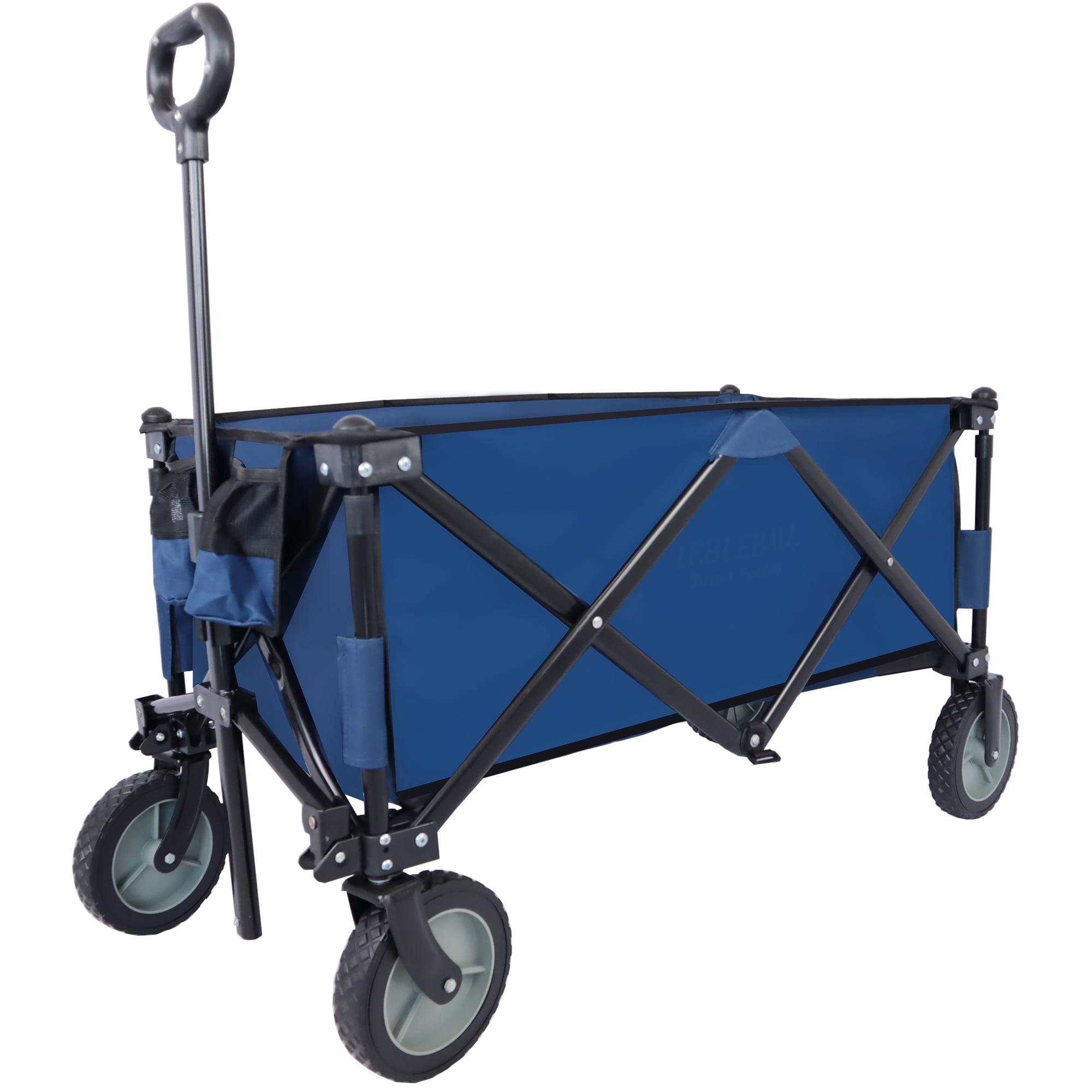 Voyago Heavy-Duty Utility Folding Wagon Cart - 600D Waterproof Fabric ...