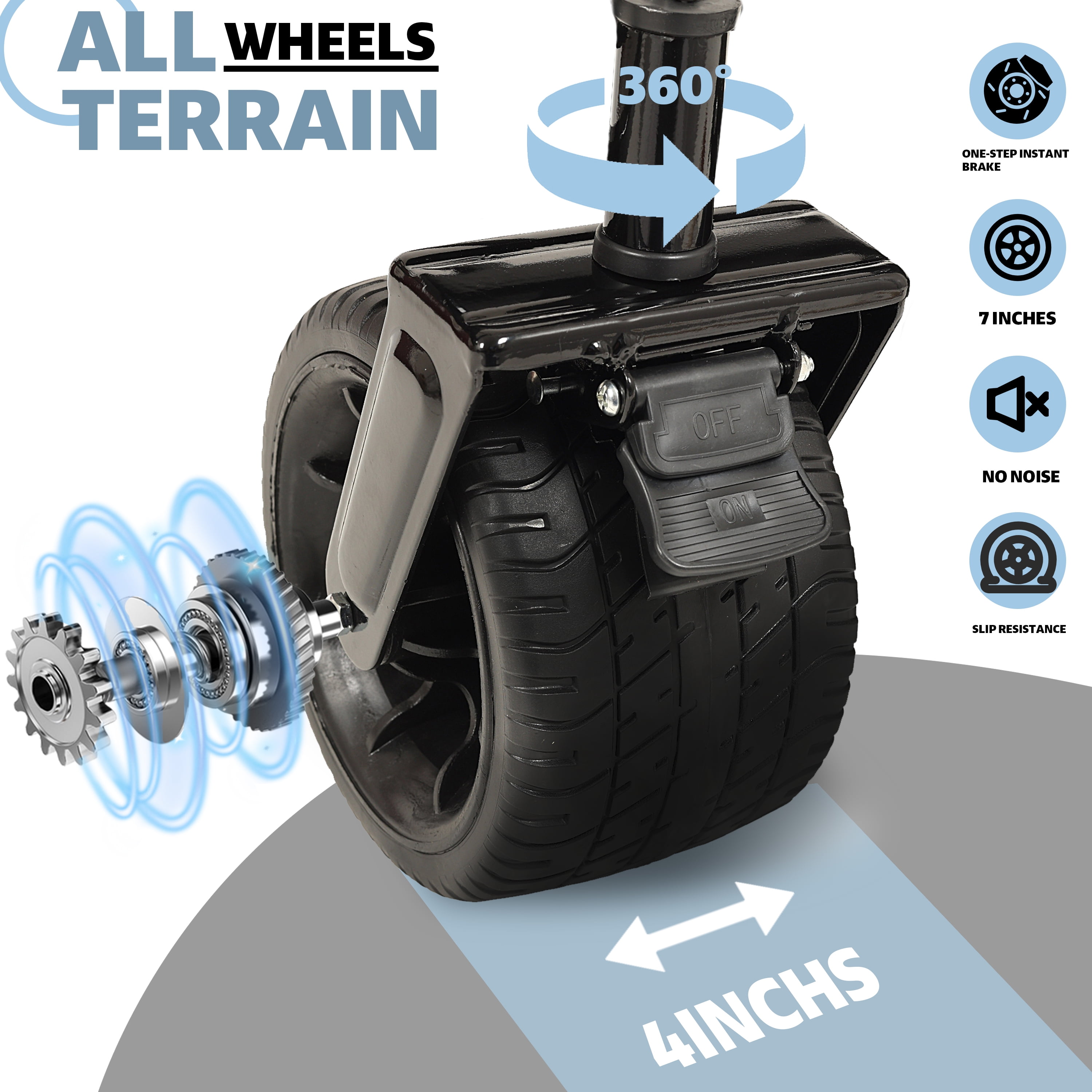 Voyago Khaki-Gray Multi-Functional Push-Pull Folding Wagon Cart with ...