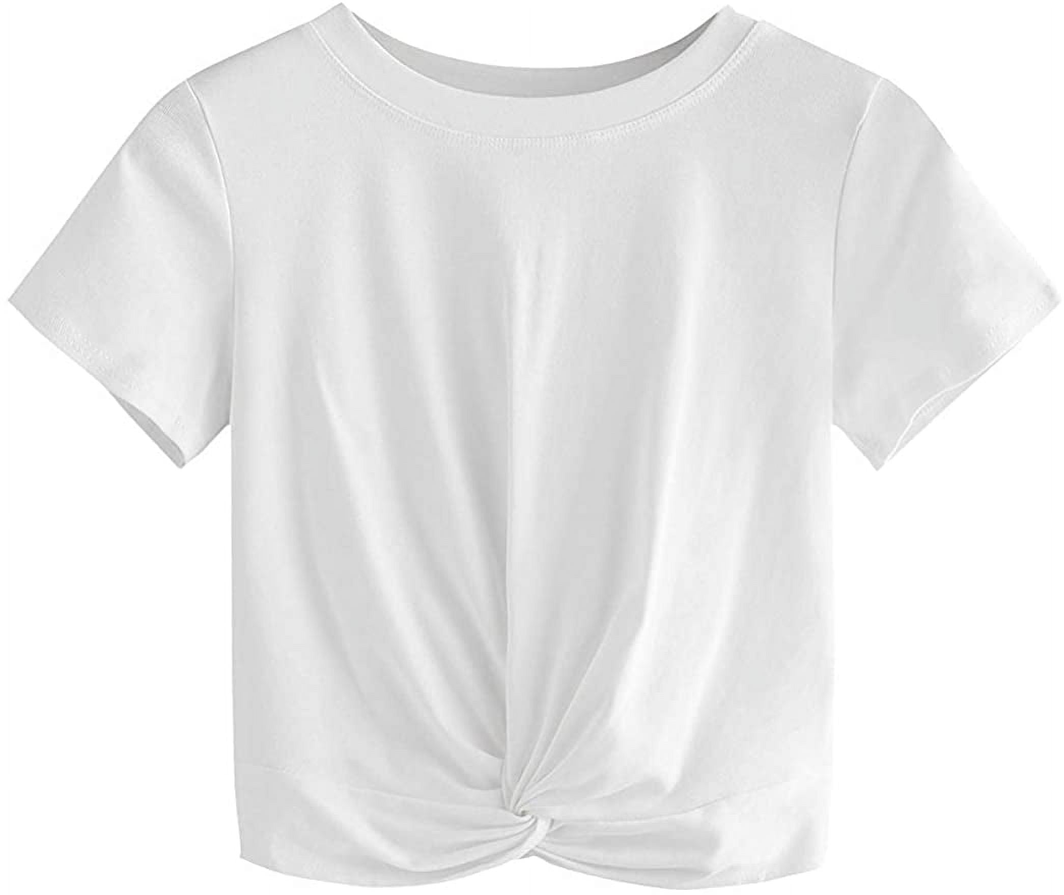 Voziak Crop Top for Women 100% Cotton Cropped Tank Tops for Girls White ...