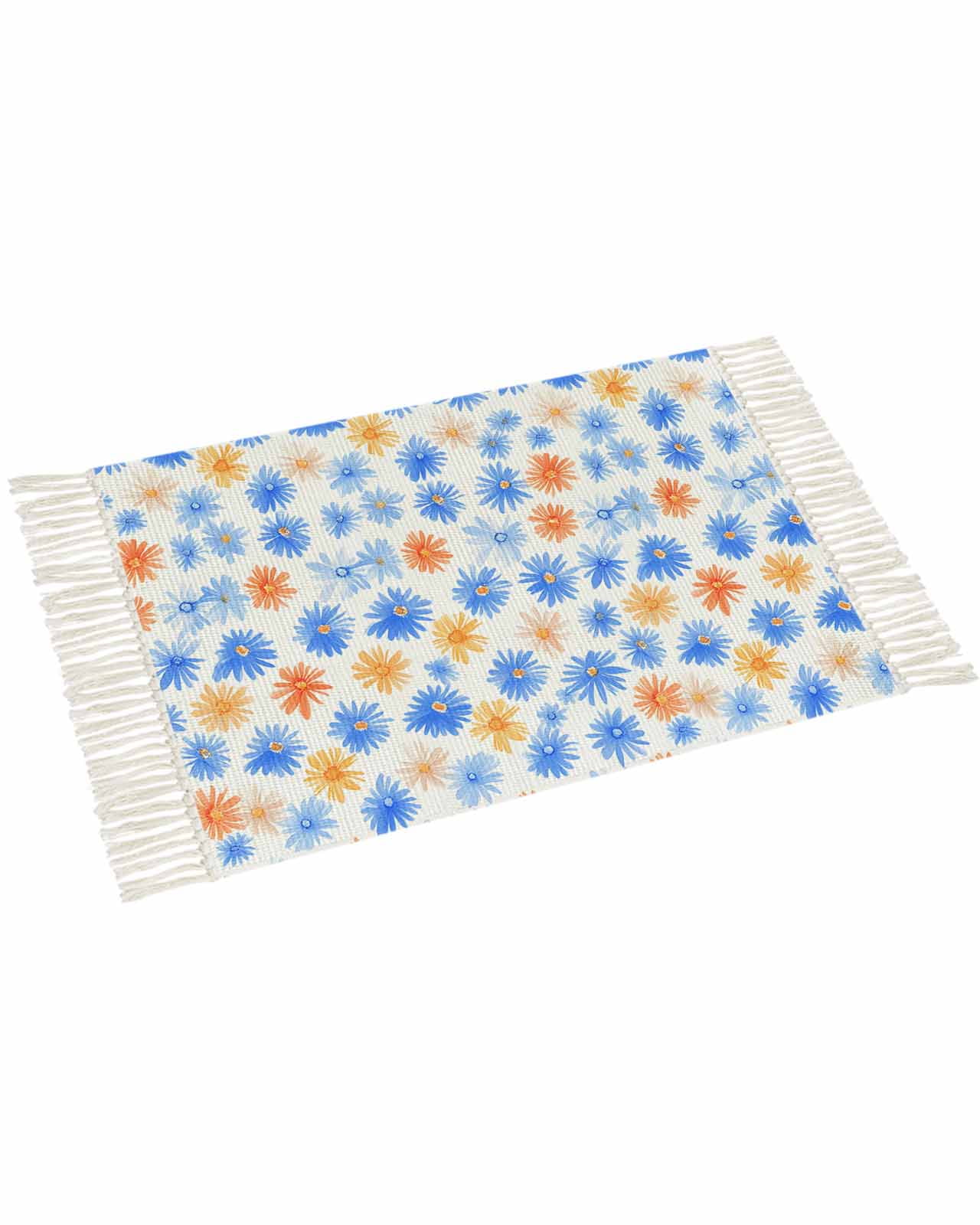 Vpkiifhi Blue Flower Area Rug for Bedroom 3 x 5 Ft, Large Washable ...