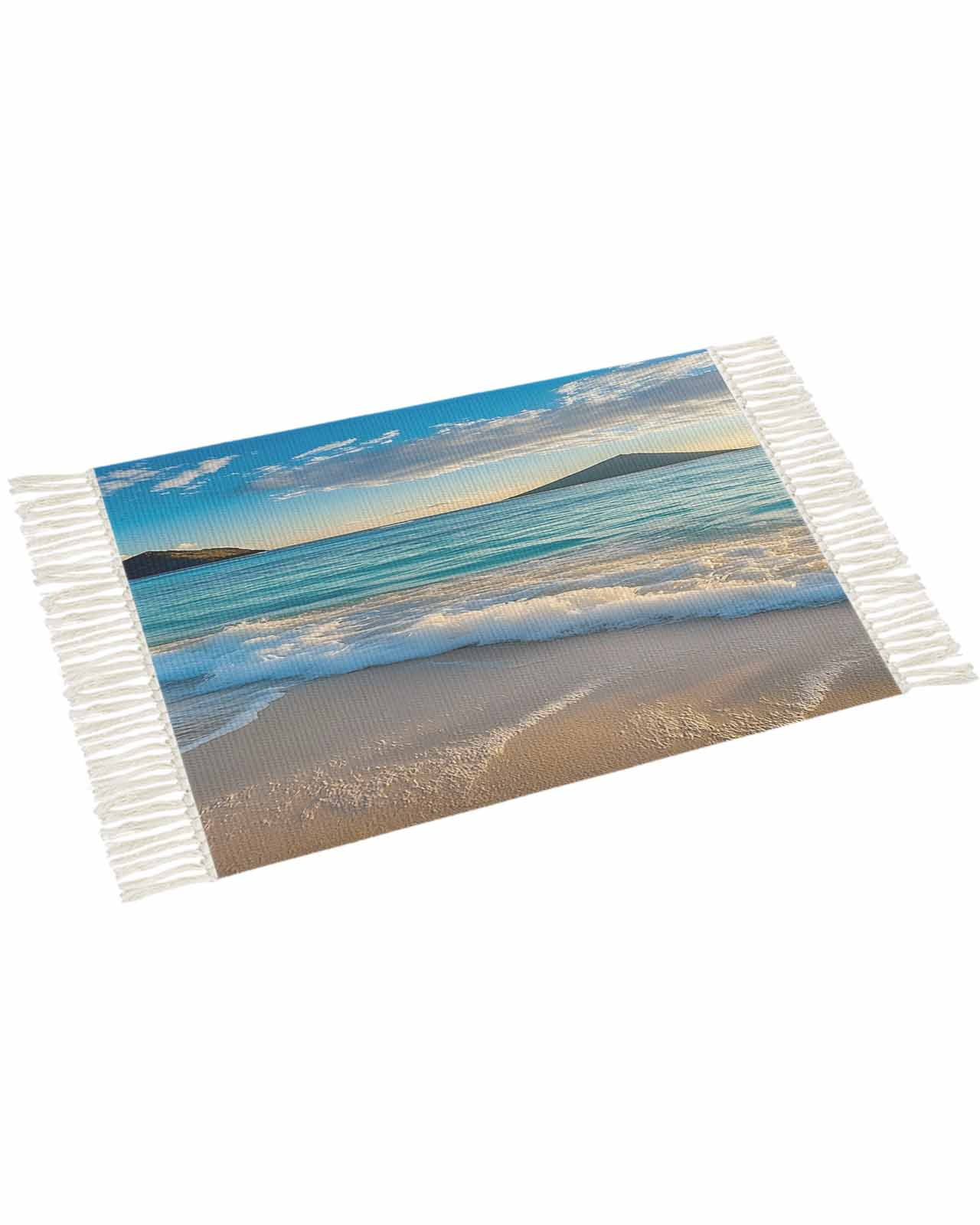 Vpkiifhi Ocean Bathroom Rugs 2 x 3 Ft, Washable Area Doormat with ...