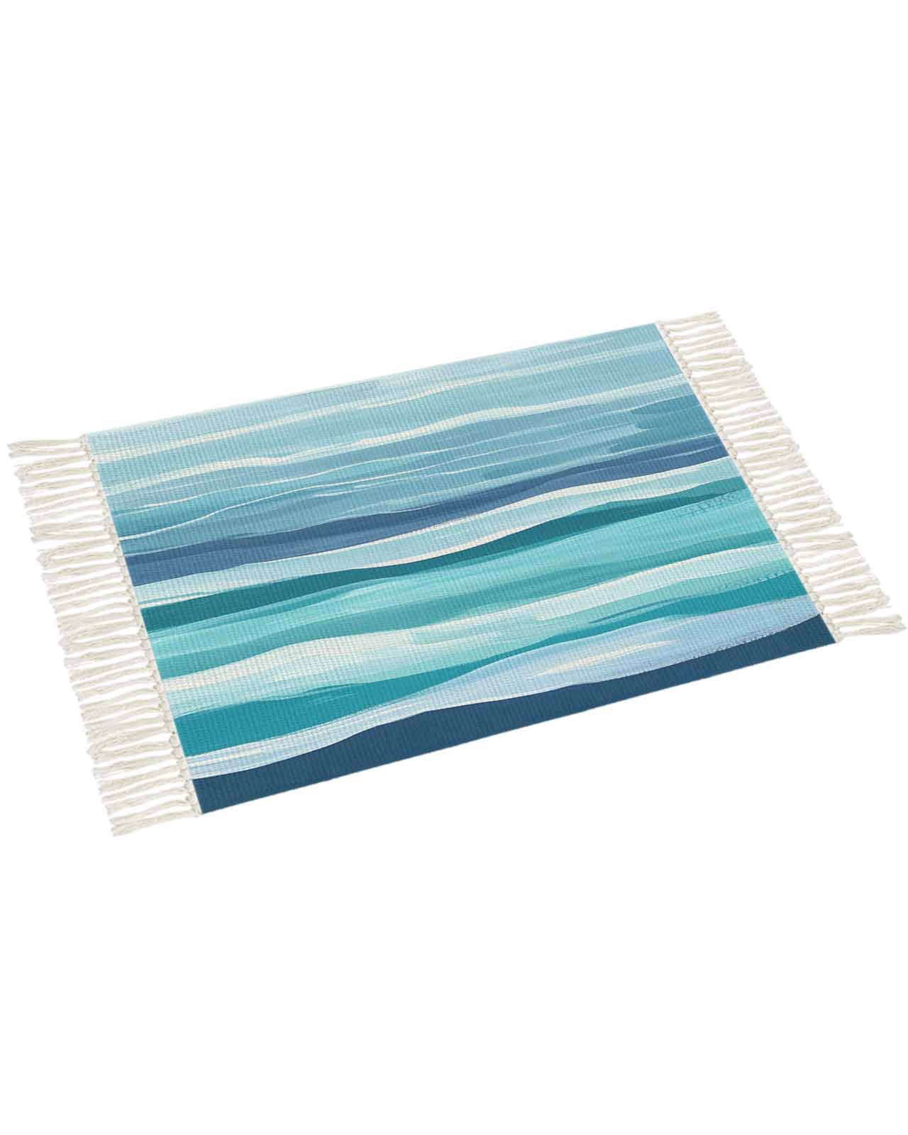 Vpkiifhi Ocean Beach Area Rug for Bedroom 3 x 5 Ft, Large Washable ...