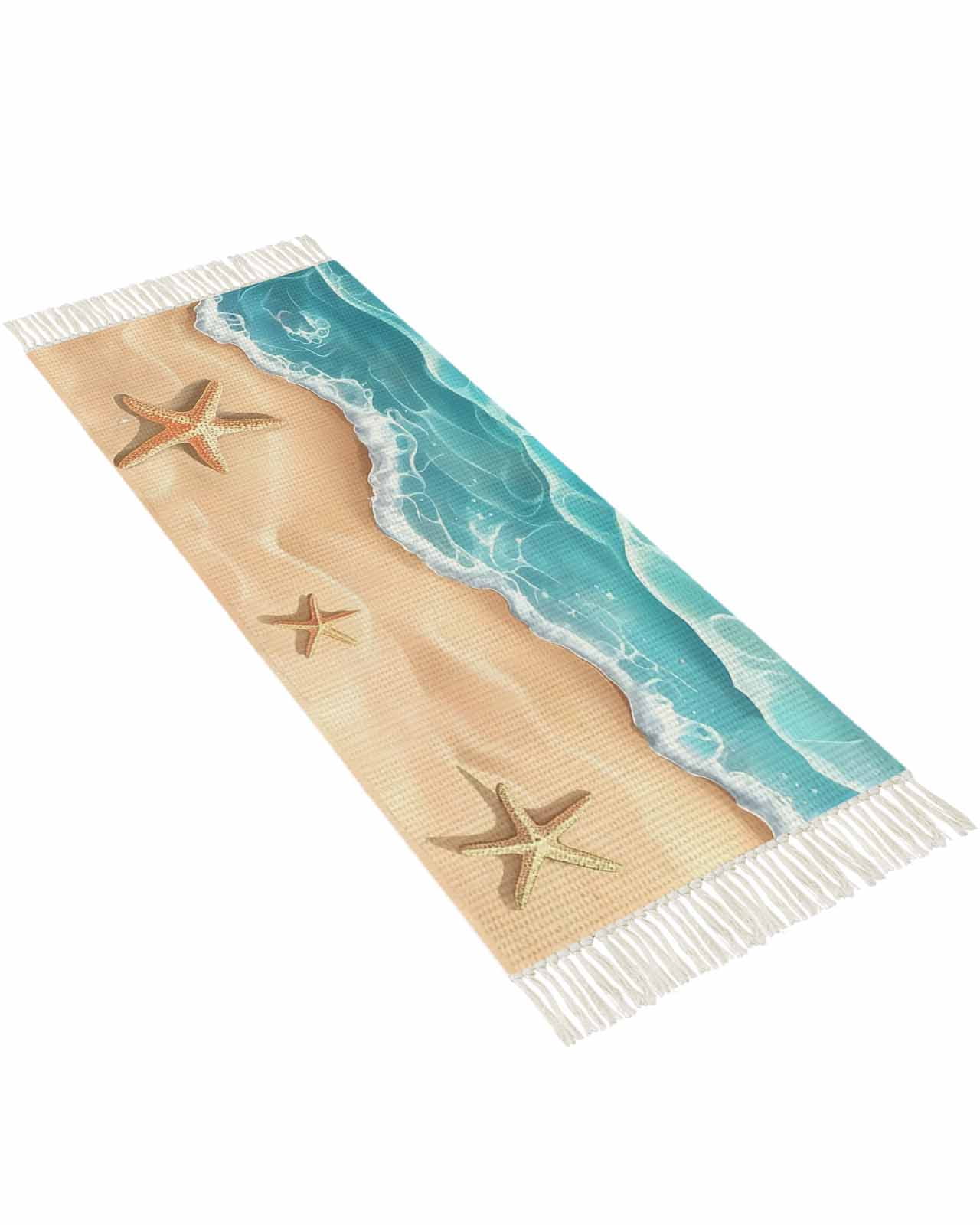 Vpkiifhi Ocean Beach Rugs for Entryway 2 x 5 Ft, Laundry Room Rug ...
