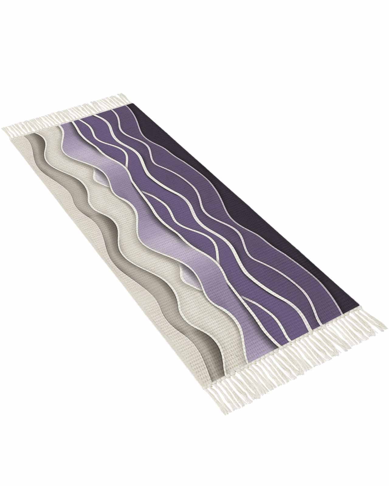 Vpkiifhi Purple Wave Hallway Runner Rug 2 x 6 Ft, Long Area Floor Mat ...
