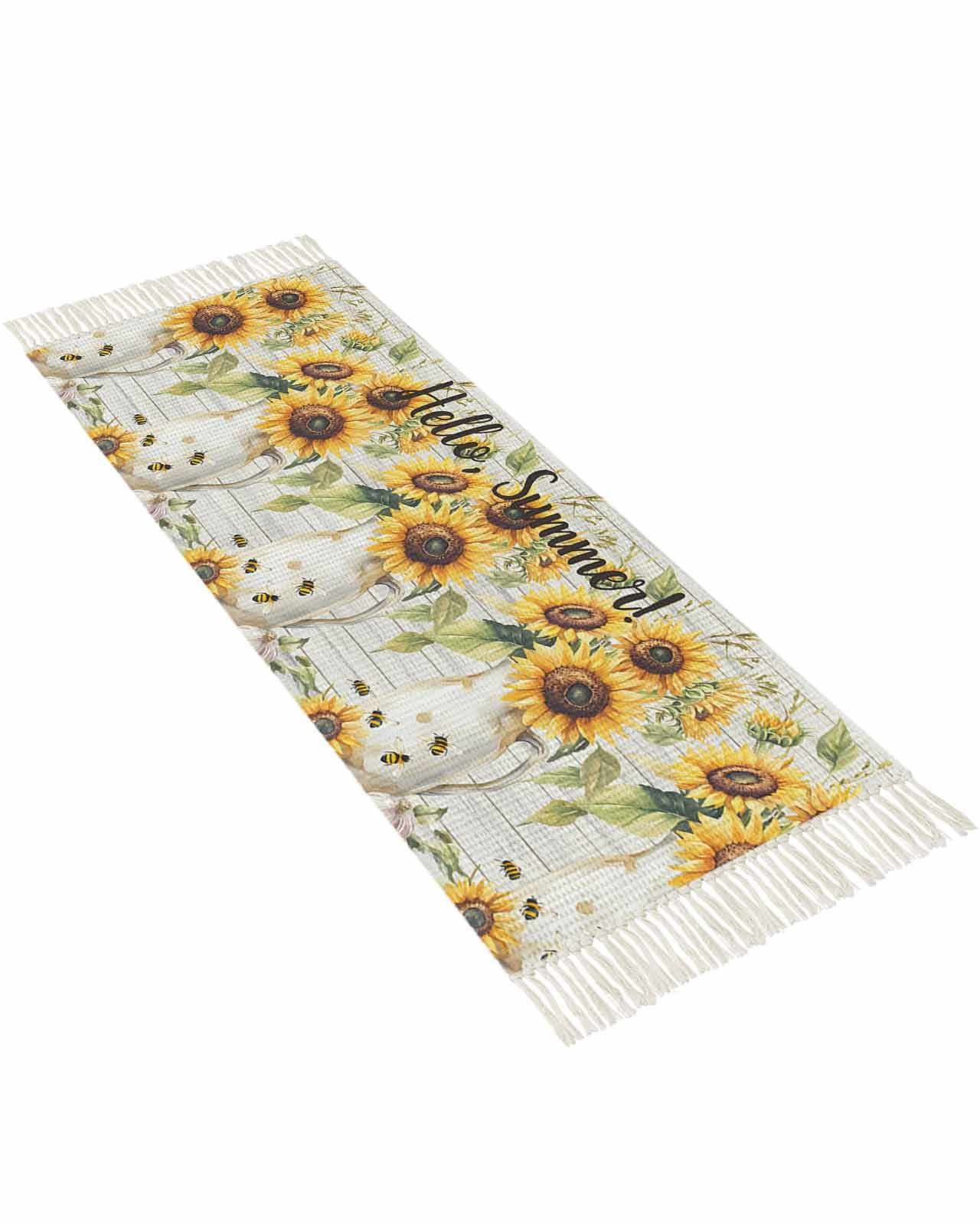 Vpkiifhi Sunflower Kitchen Runner 2 x 4 Ft, Lightweight Entryway Rug ...