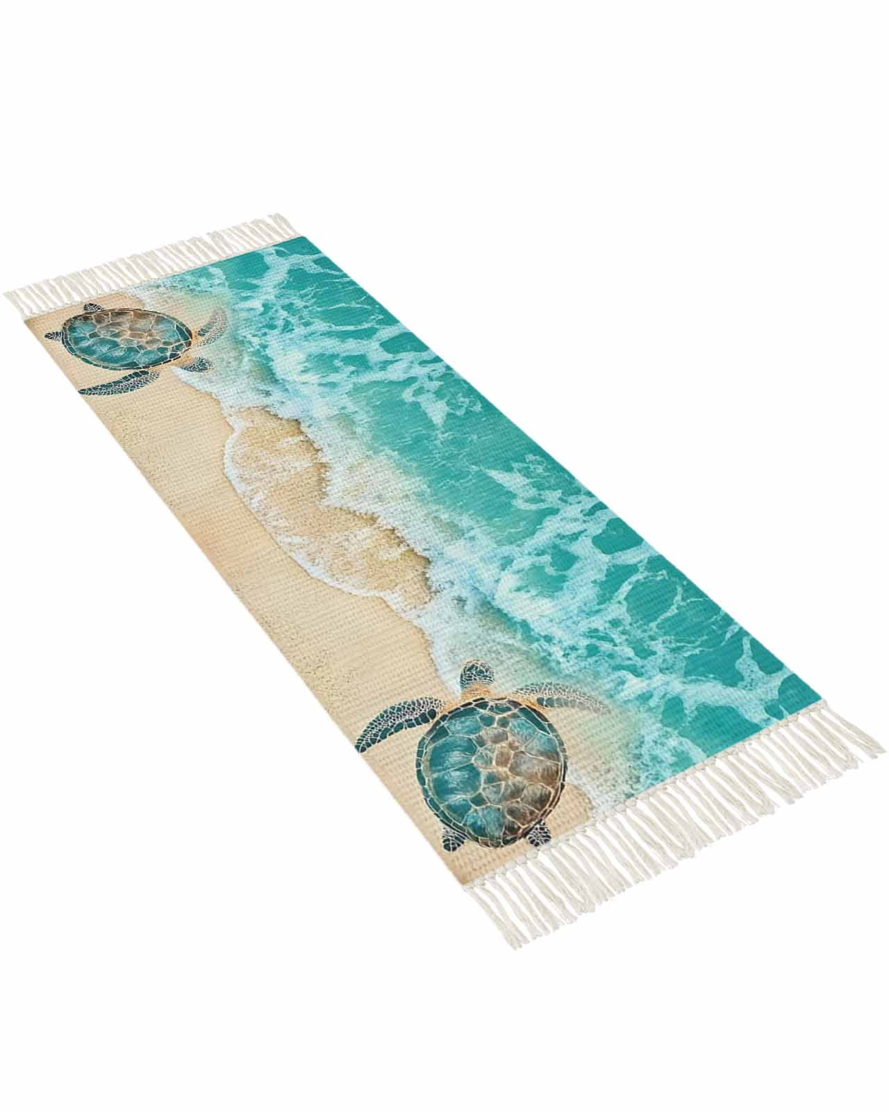 Vpkiifhi Turtle Kitchen Runner 2 x 4 Ft, Lightweight Entryway Rug for ...