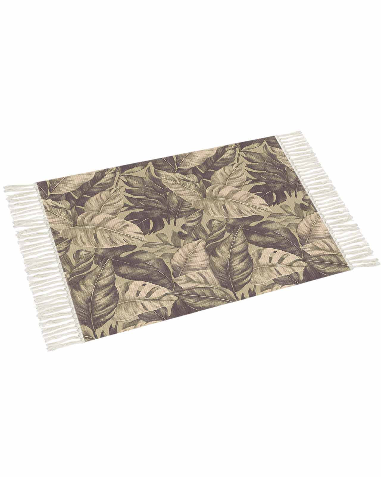 Vpkiifhi Vintage Palm Leaves Area Rug for Bedroom 3 x 5 Ft, Large ...