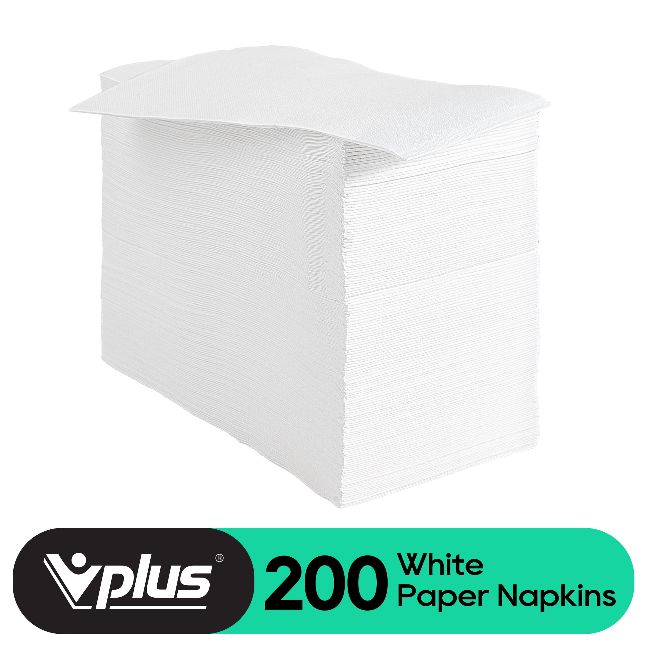 Vplus Large 200Pack Dinner Napkins, Folded, Family Pack, 100% Virgin ...