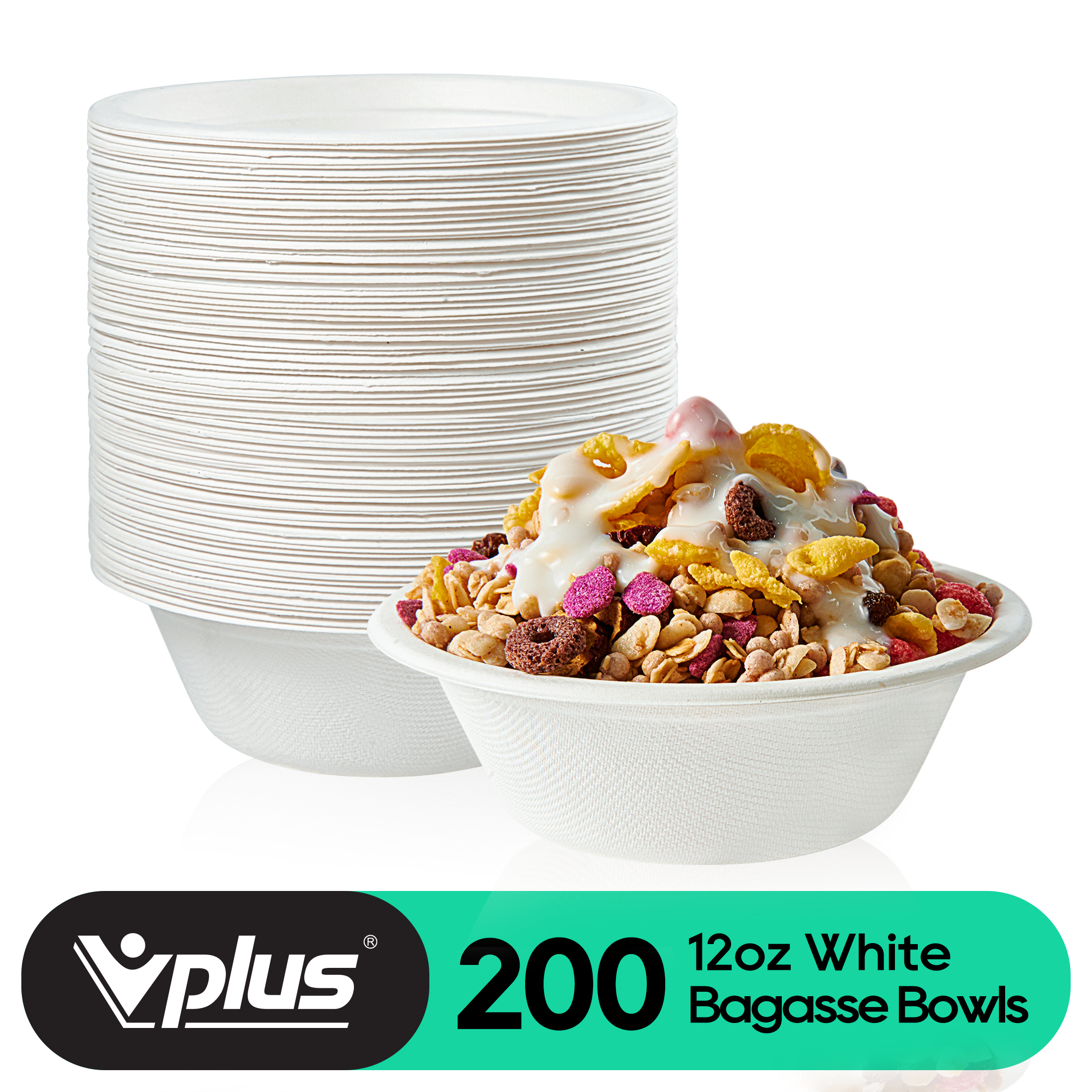 50 Pack 37oz Disposable Kraft Paper Salad Bowl with Lids - Sturdy ...
