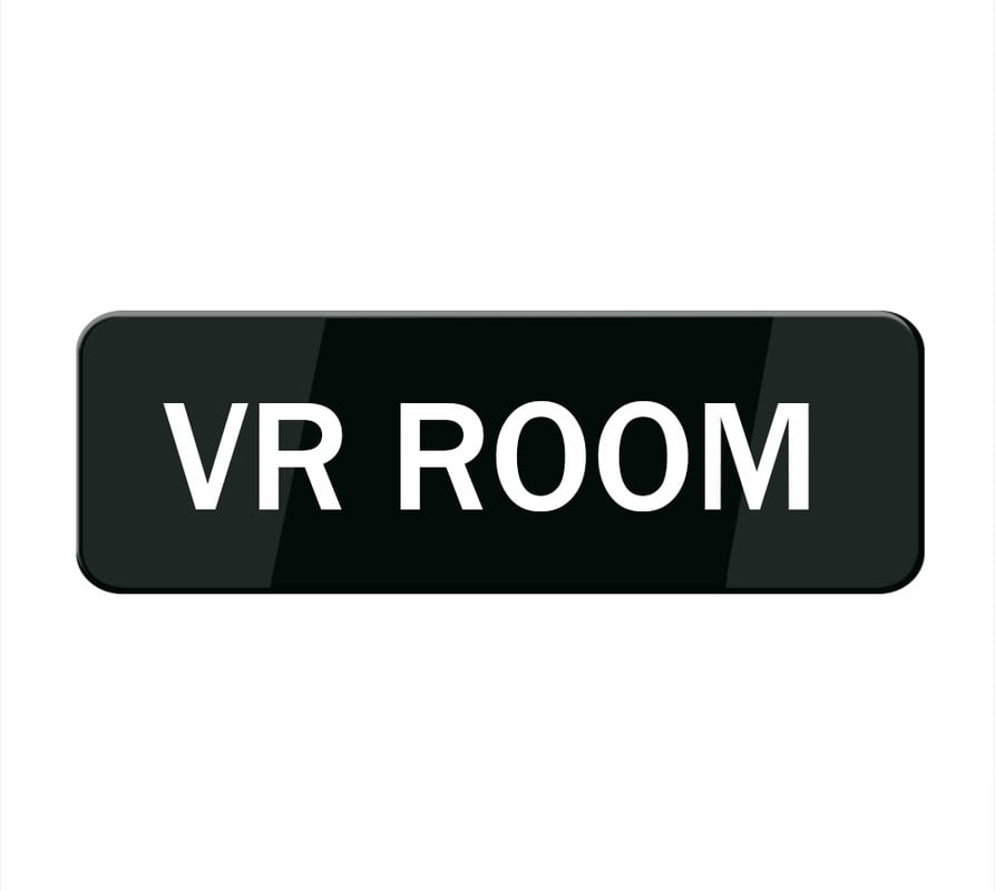 Vr Room Sign,Acrylic Sign Safety Informative Sign With Symbols Great ...