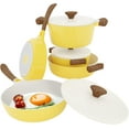 Vremi 8 Piece Ceramic Nonstick Cookware Set - Induction Stovetop ...