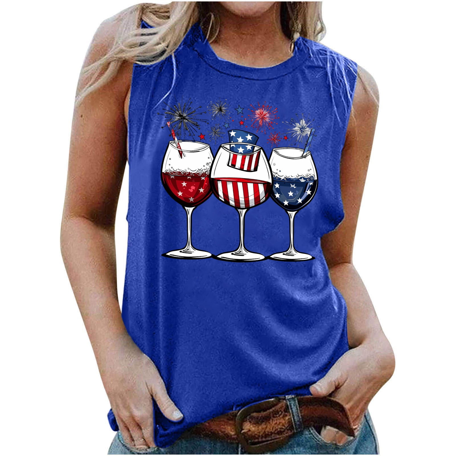 Vrhaik American Shirts For Women Funny America Tie Dye Shirt Cute 4th