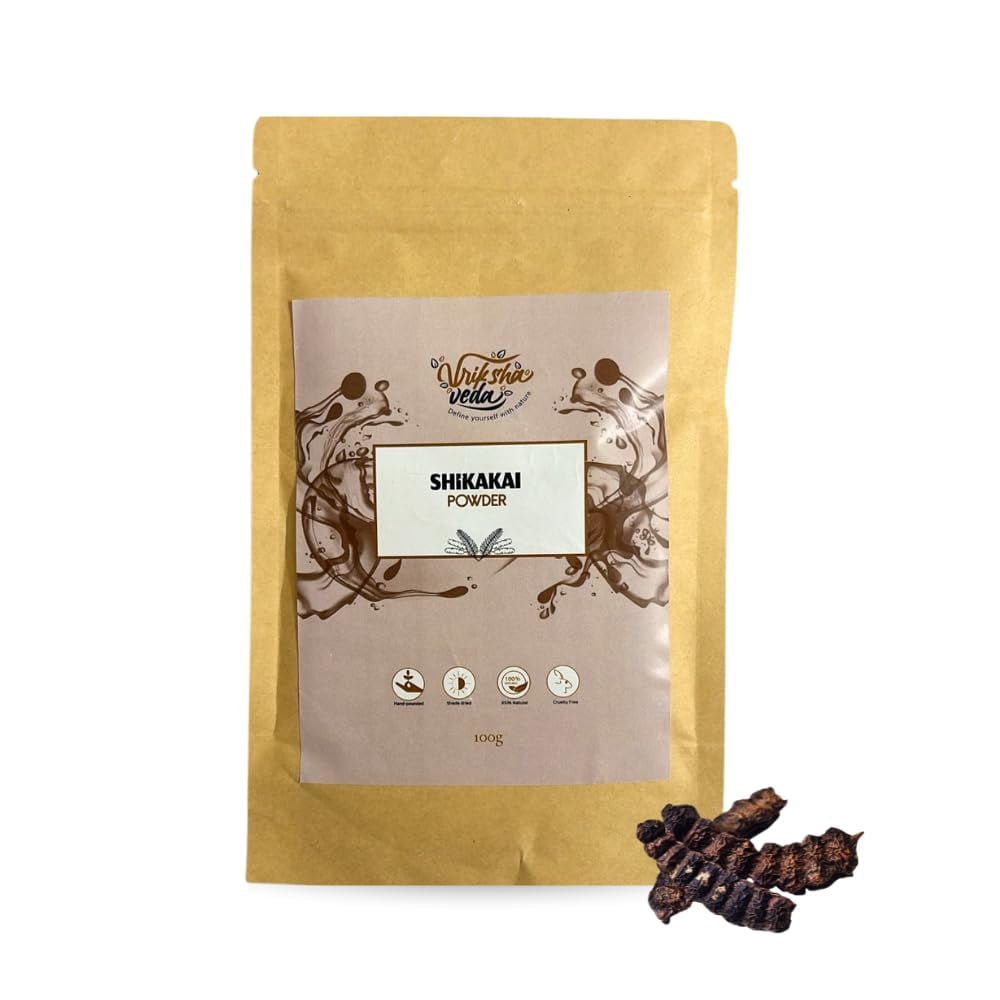Vriksha Veda Shikakai Powder for Hair Organic Natural Hair Cleanser ...