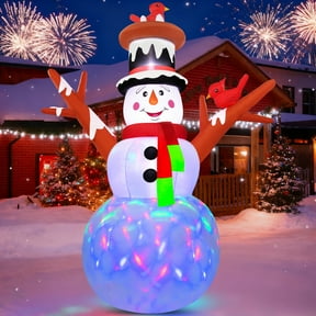 Gemmy 8' Sam The Snowman Rudolph Airblown Inflatable Christmas ...