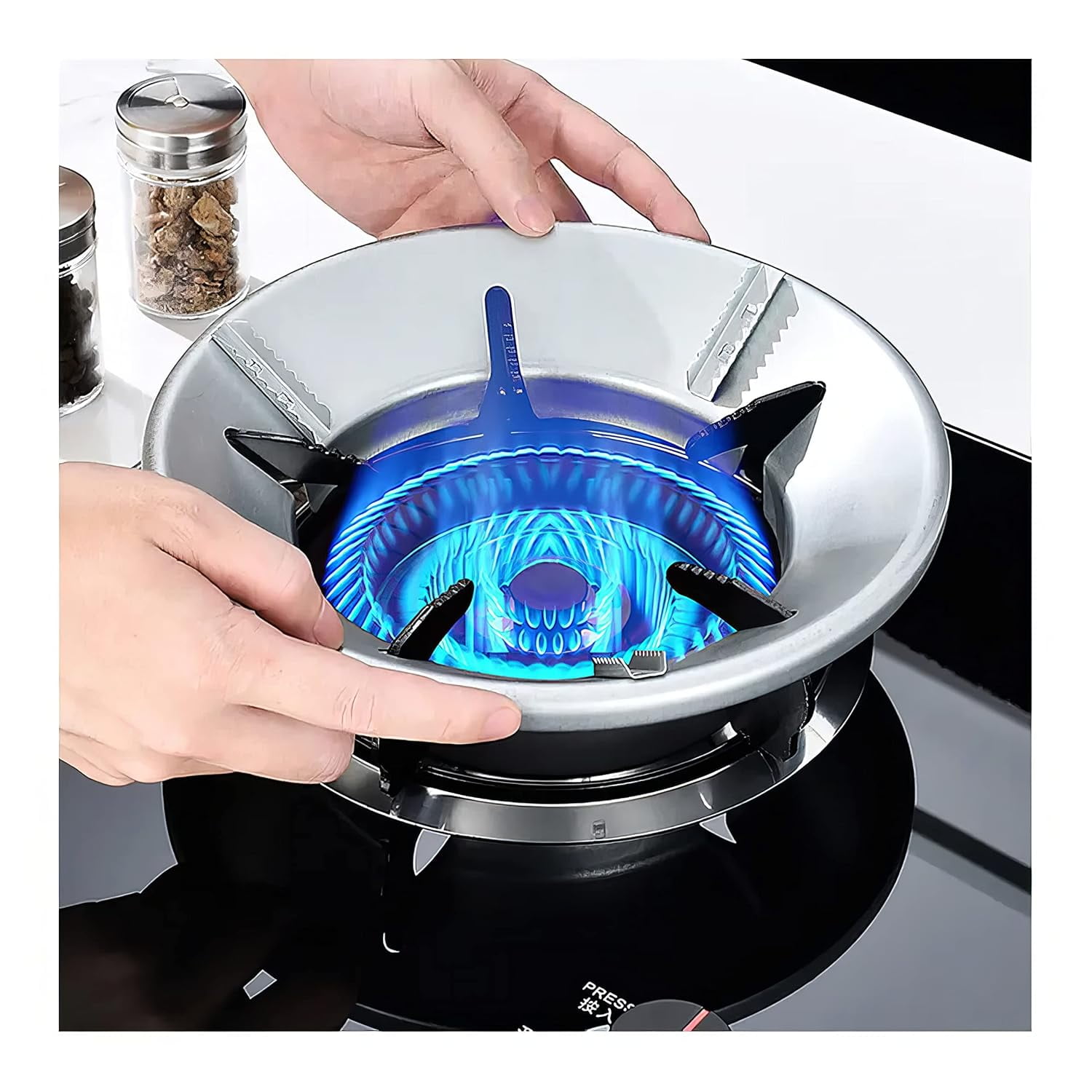 Vrofy Gas Stove Burner Stand Gas Chula Burner Gas Saver Jali Ring Fire ...