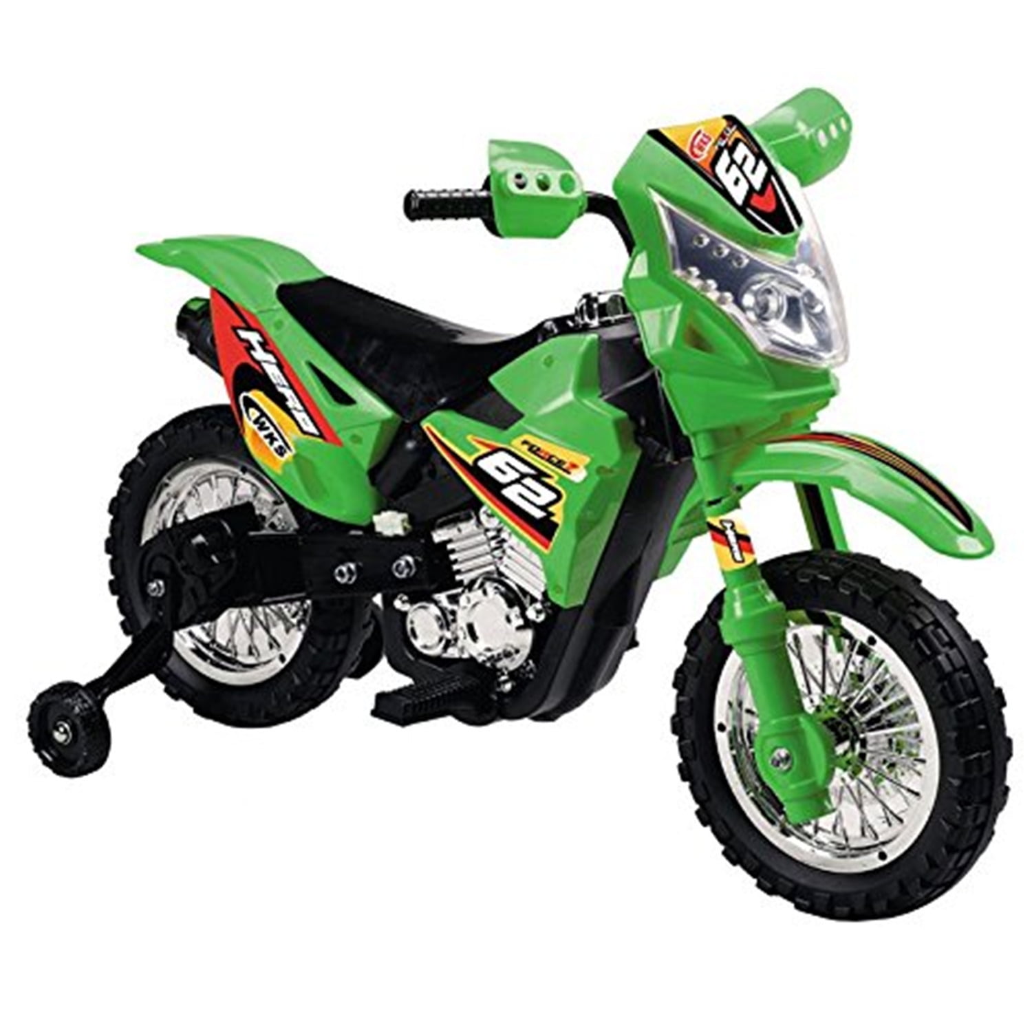 Vroom Rider VR093 Battery Operated 6V Kids Dirt Bike (Green) - Walmart.com