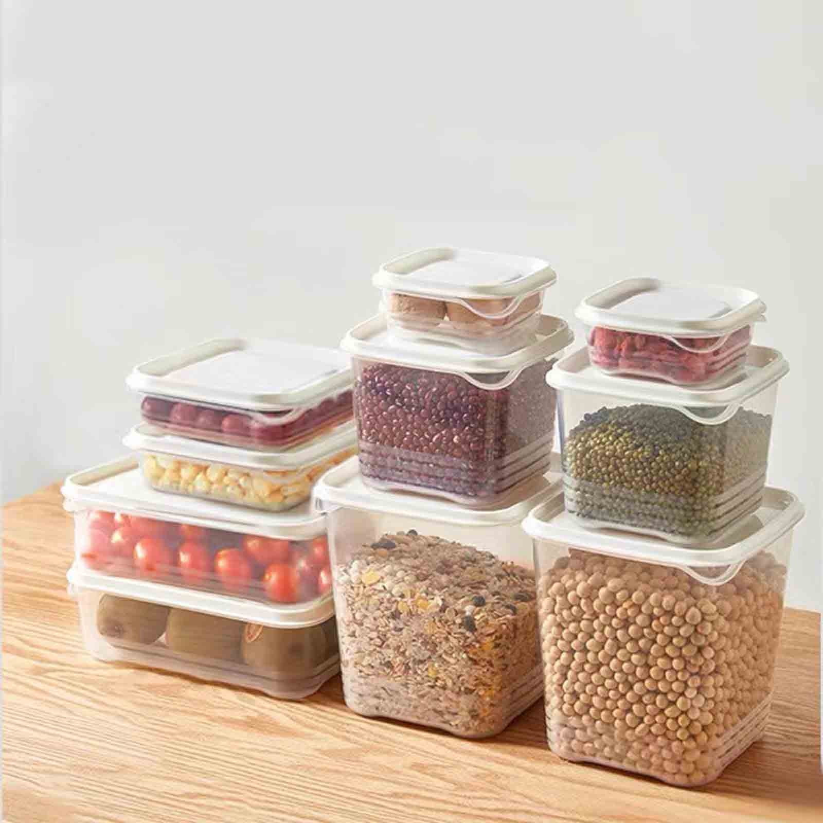 Vrorvz 10 Pack Food Storage Containers with Airtight Lids for Kitchen ...