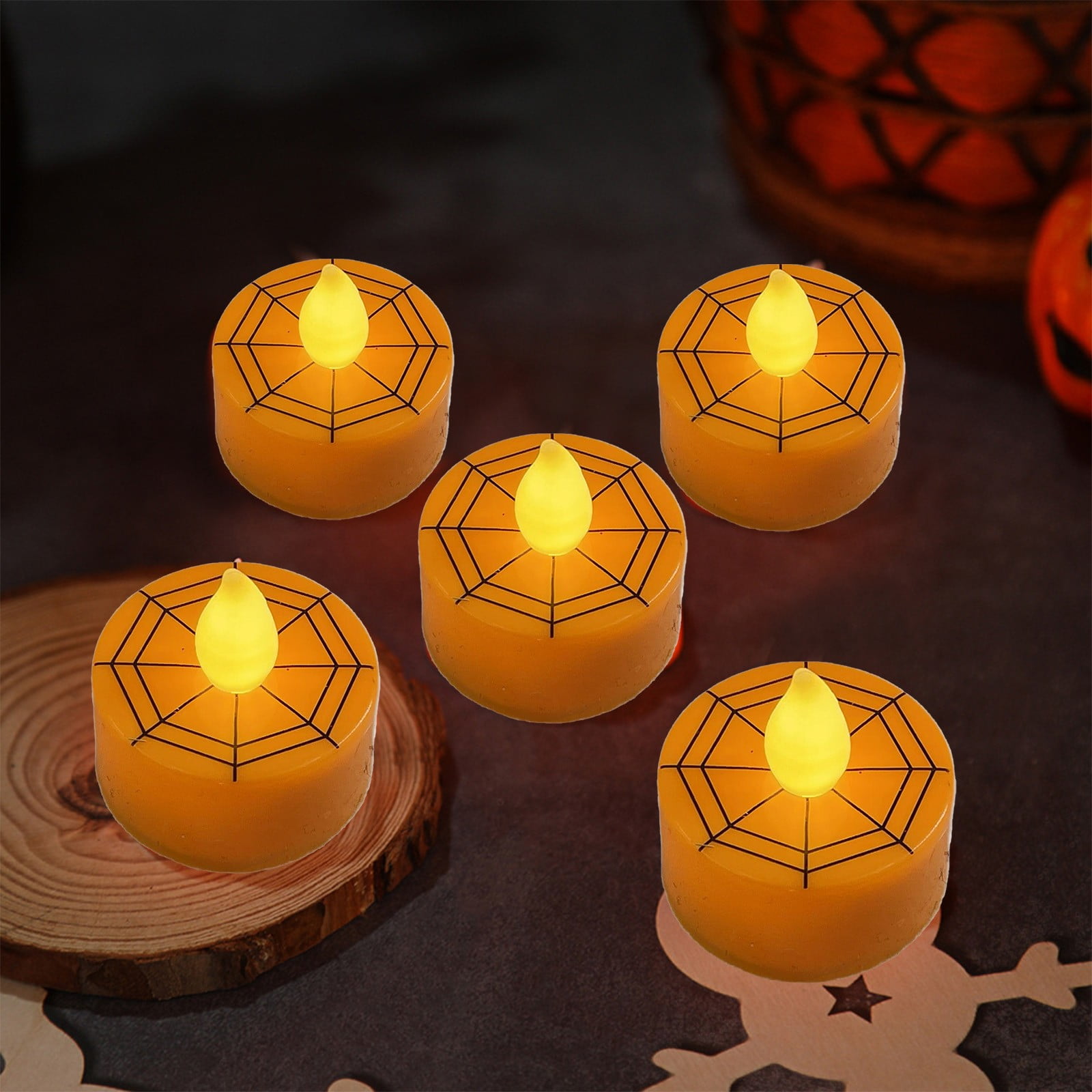Vrorvz 12 Pack Halloween Flameless Candle Lanterns for Spooky Home ...