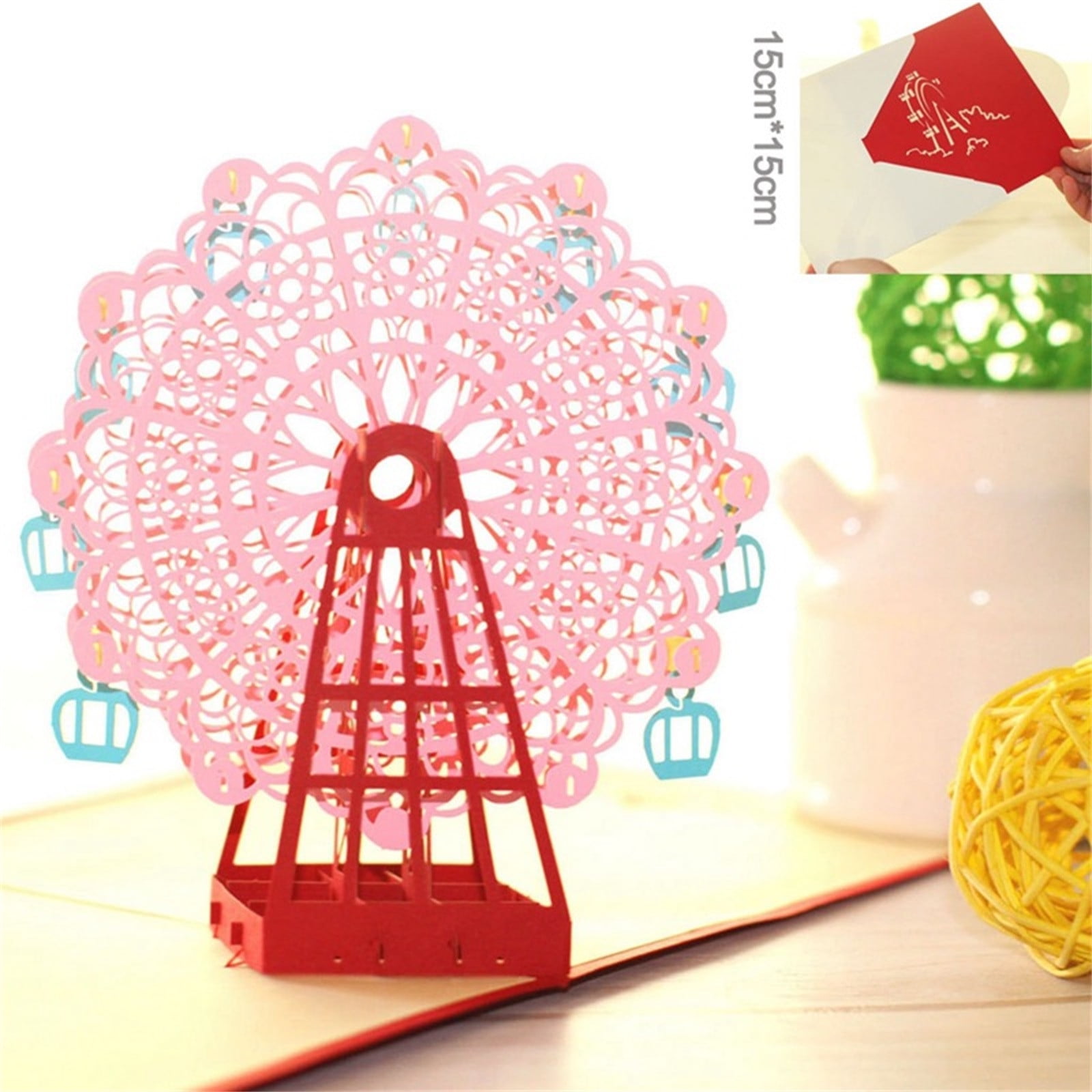 Vrorvz 3D Up Ferris Wheel Greeting Card Art Gift Set for Birthday ...