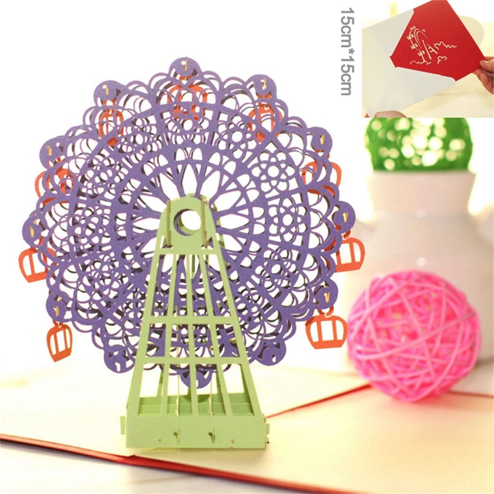 Vrorvz 3D Up Ferris Wheel Greeting Card Art Gift Set for Birthday ...