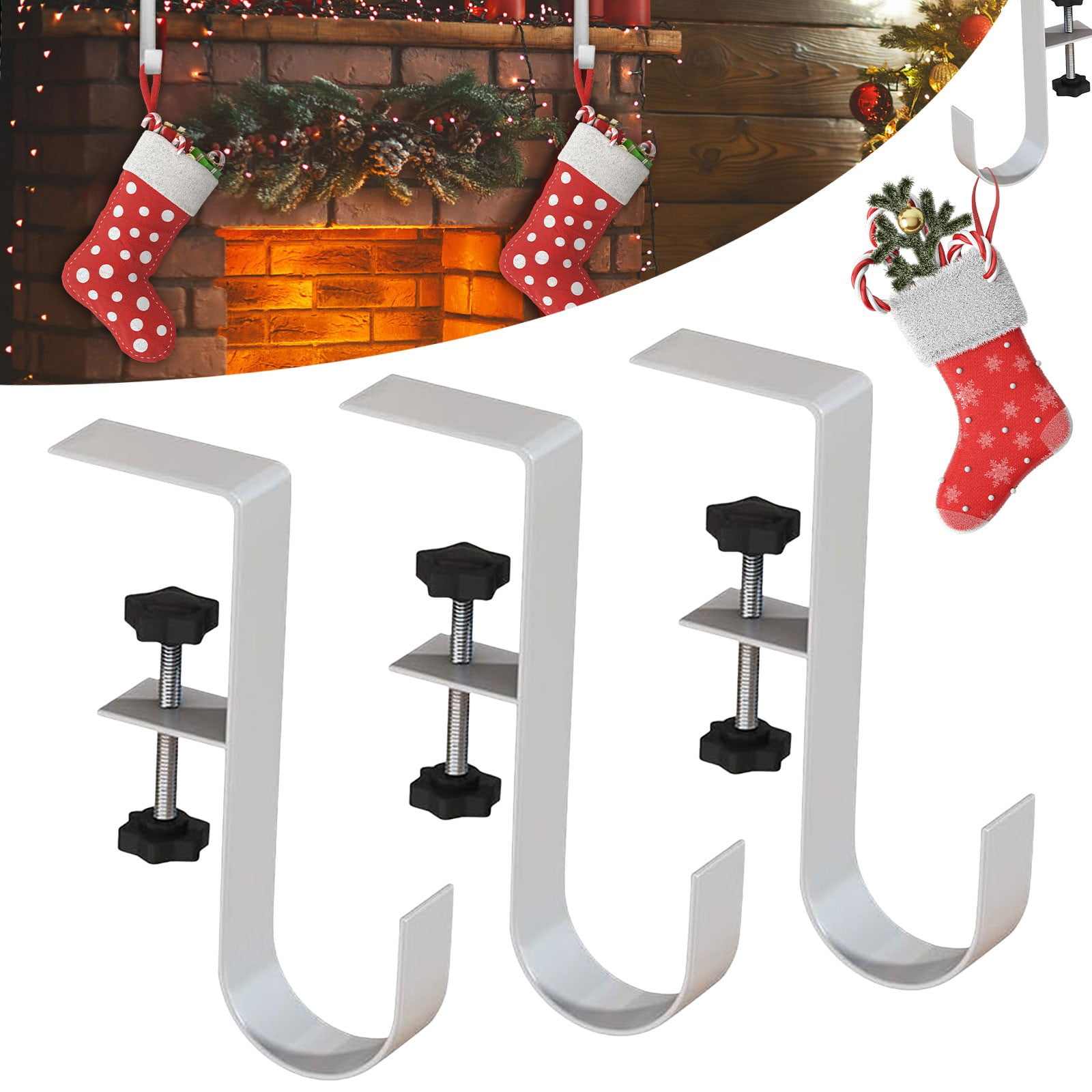 Vrorvz 3PC Adjustable Heavy Duty Brick Hanger with Double Hook for ...