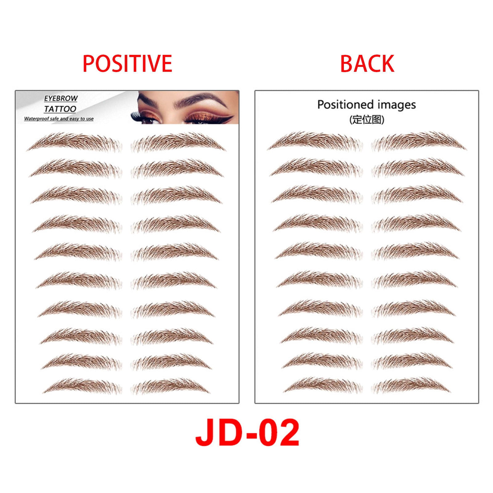 Vrorvz 6D Imitation Eyebrow Tattoos Sticker Disposable Quick and Easy ...