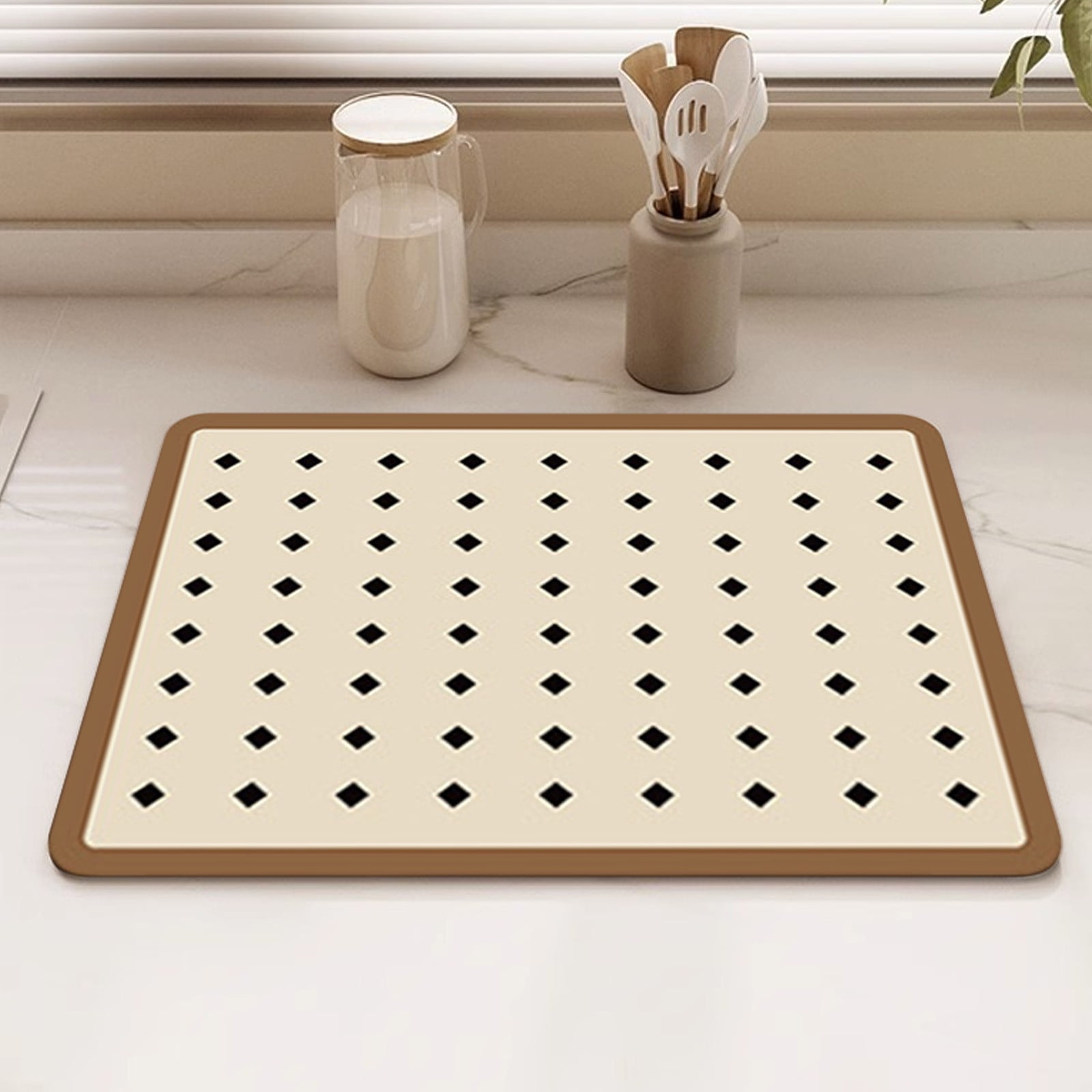 Vrorvz Absorbent Non Slip Rubber Drying Mat Kitchen Countertop Sink Pad ...