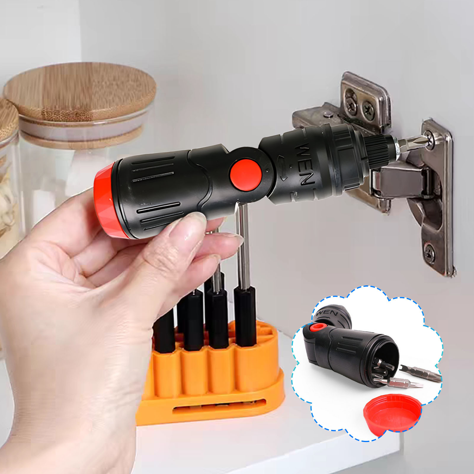 Vrorvz Adjustable Head Ratchet Wrench Multi Function Tool for DIY ...