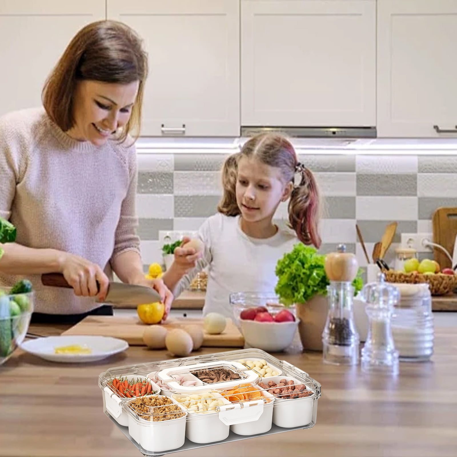 Vrorvz Airtight Spice Organizer Container Set with Lock Multi ...