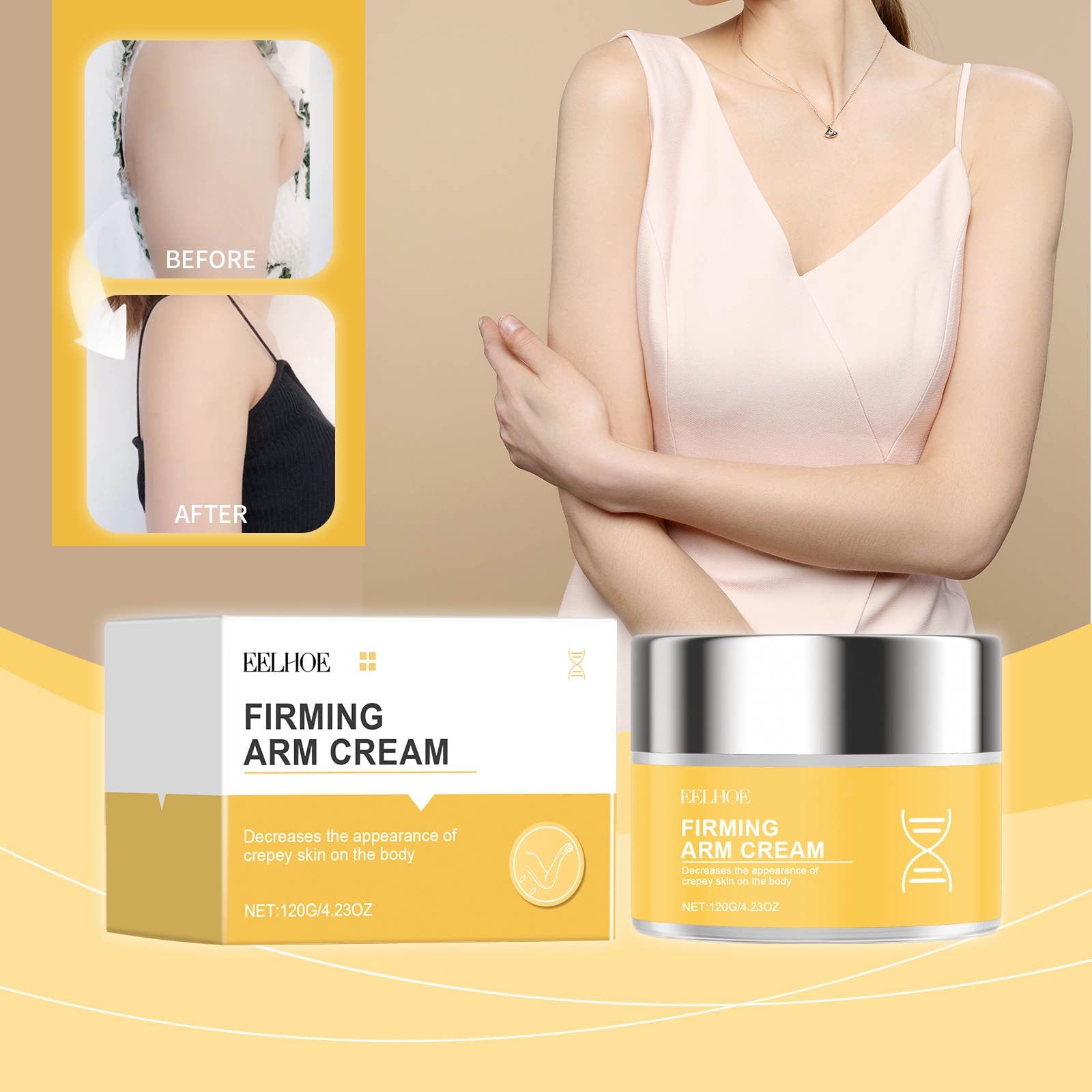Vrorvz Arm Lifting and Firming Cream 4.2oz for Improved Arm Curves and Elasticity,Nourishes and ...