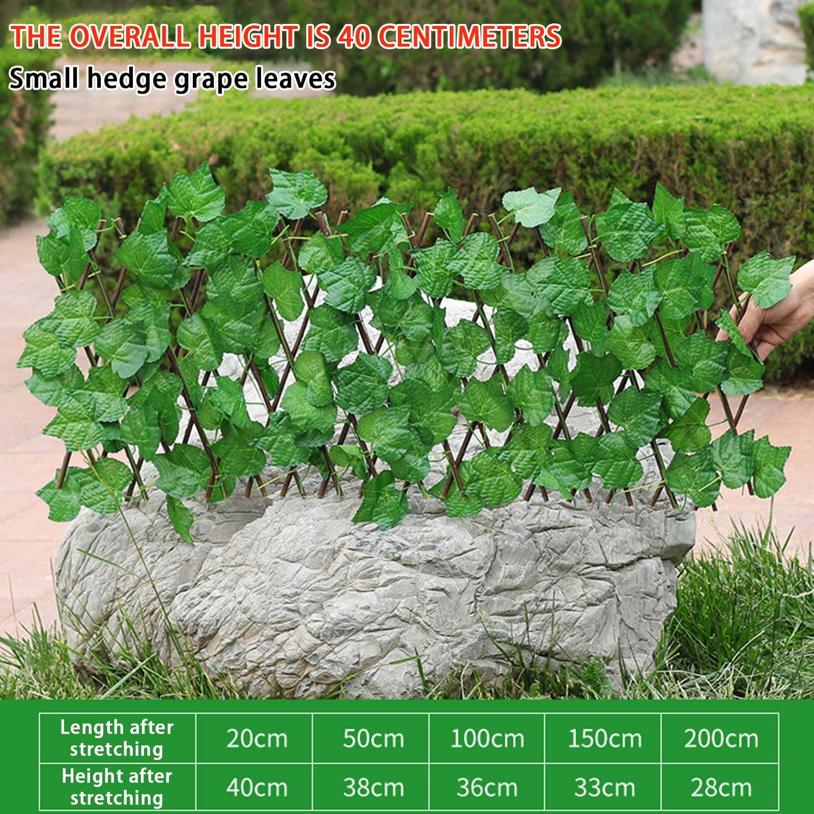 Vrorvz Artificial Privacy Fence with Green Leaves for Outdoor Garden ...