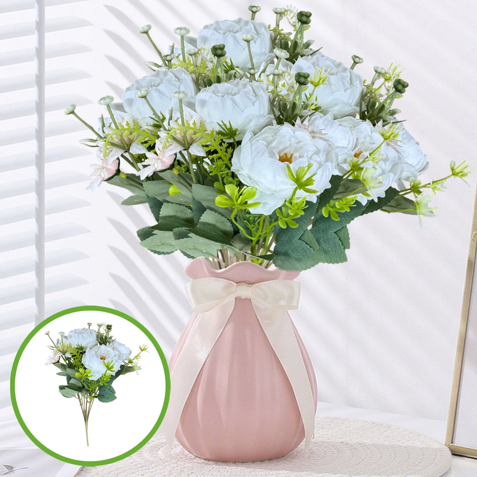 Vrorvz Artificial Simulation Bouquet Realistic Fake Flowers Home Office ...