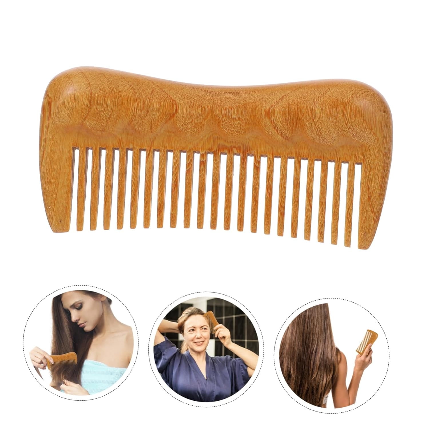 Vrorvz Boxwood Wooden Multi Purpose Hair Styling Comb Scalp Massagers ...