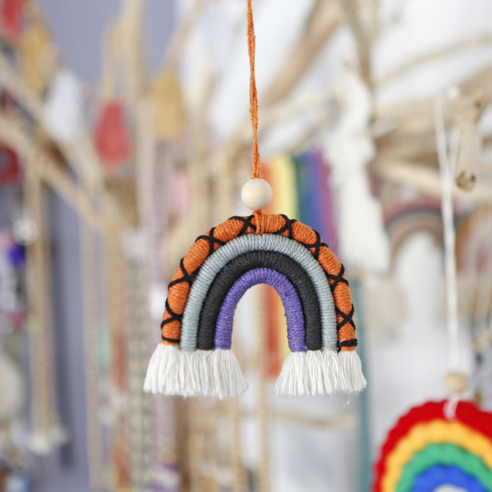 Vrorvz Car Diffuser Mirror Hanger with Wood Beads for Aromatherapy Home ...