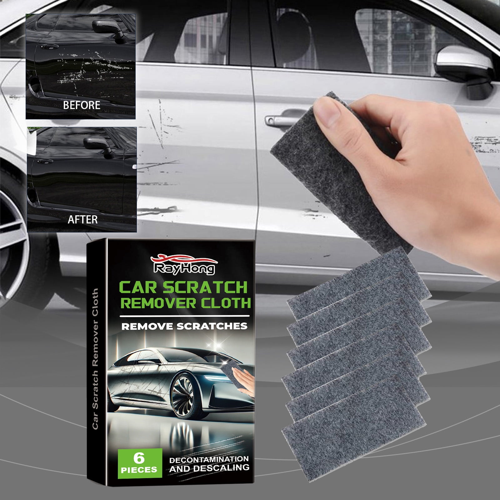 Vrorvz Car Scratch Remover Cloths Set of 6 Convenient Auto Detailing ...