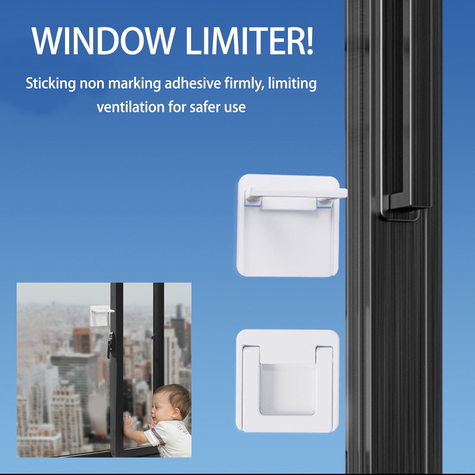 Vrorvz Child Proof Sliding Glass Door Lock Easy Install Baby Safety ...