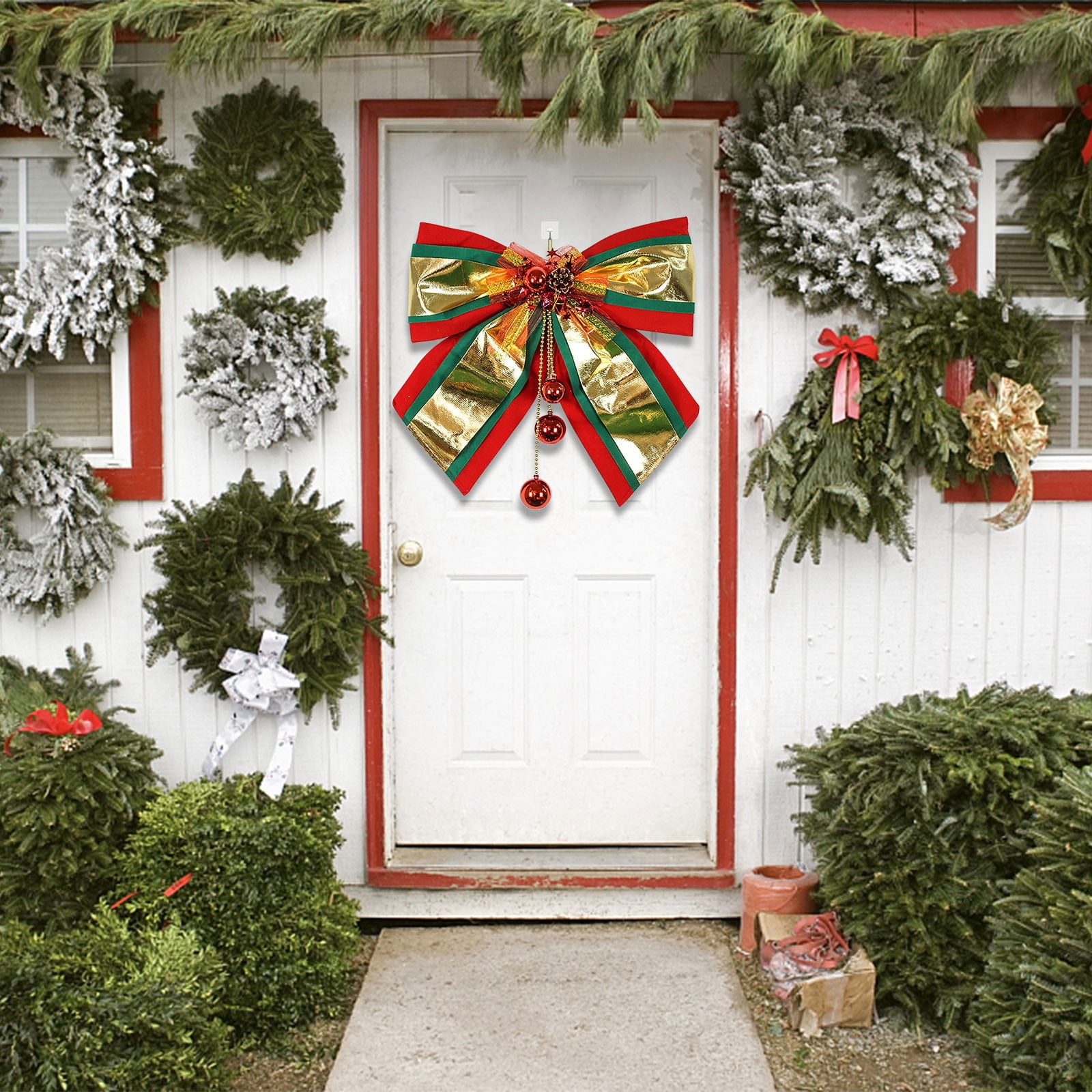 Vrorvz Christmas Decorations Christmas Garland Deluxe Bow Tie for Tree ...