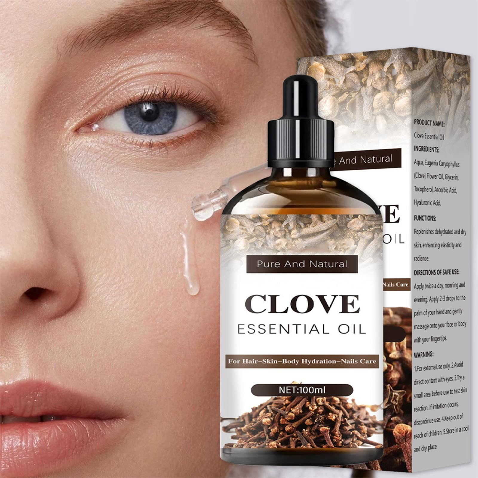 Vrorvz Clove Facial Oil 3.4 fl oz for Skin Care Refreshing Hydrating ...