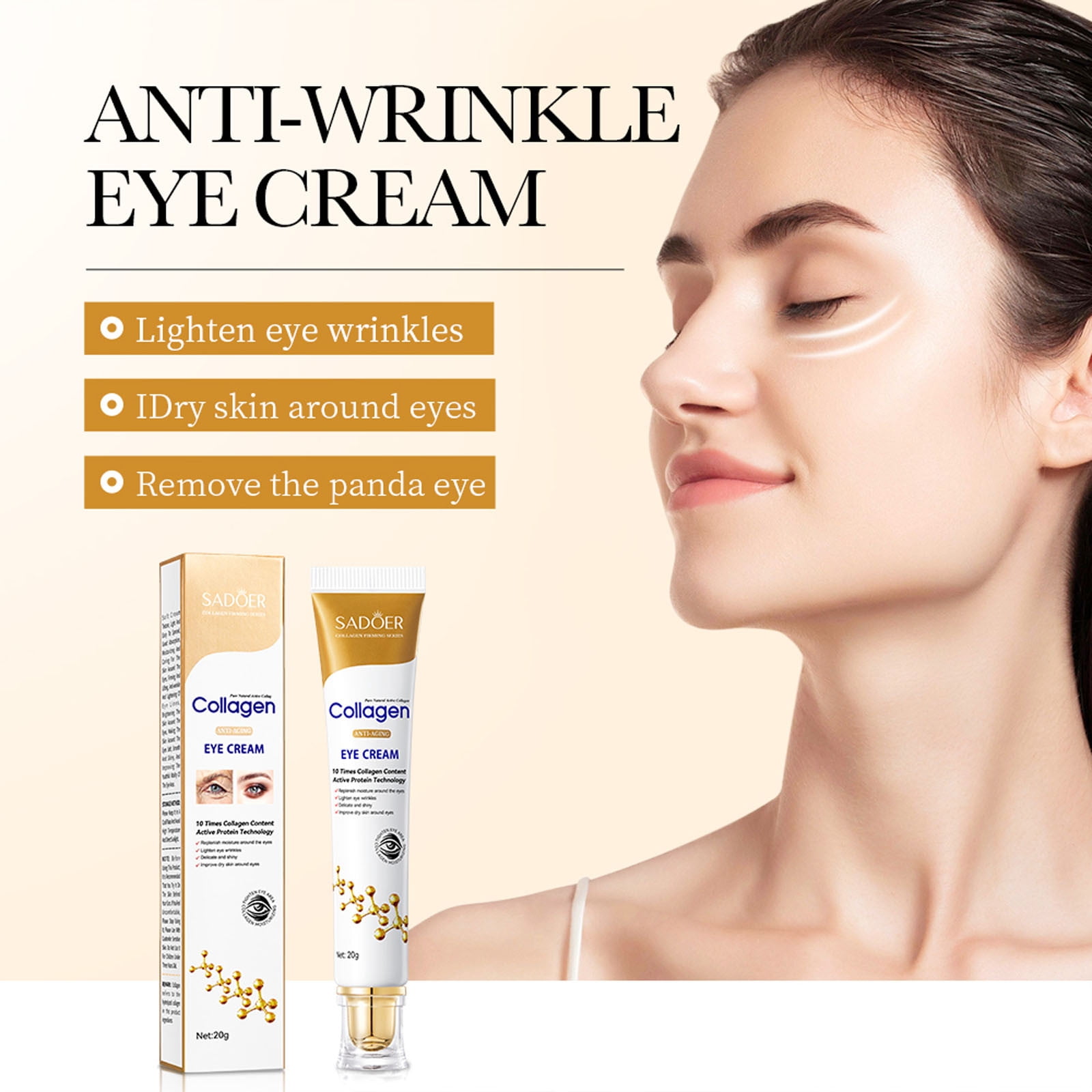 Vrorvz Collagen Enriched Wrinkle Reducing Eye Cream for Dark Circles ...