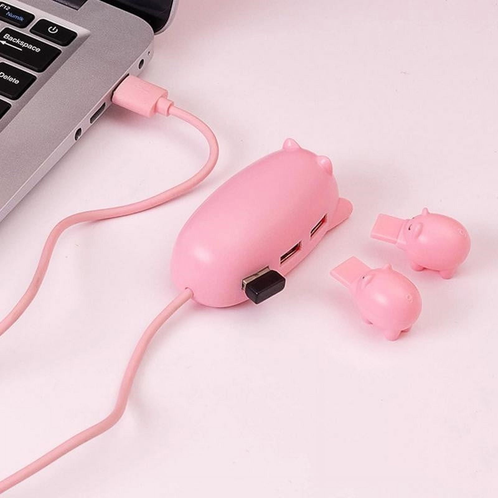 Vrorvz Cute USB 2.0 Hub with 3 Port Expansion and Adorable Pig ...