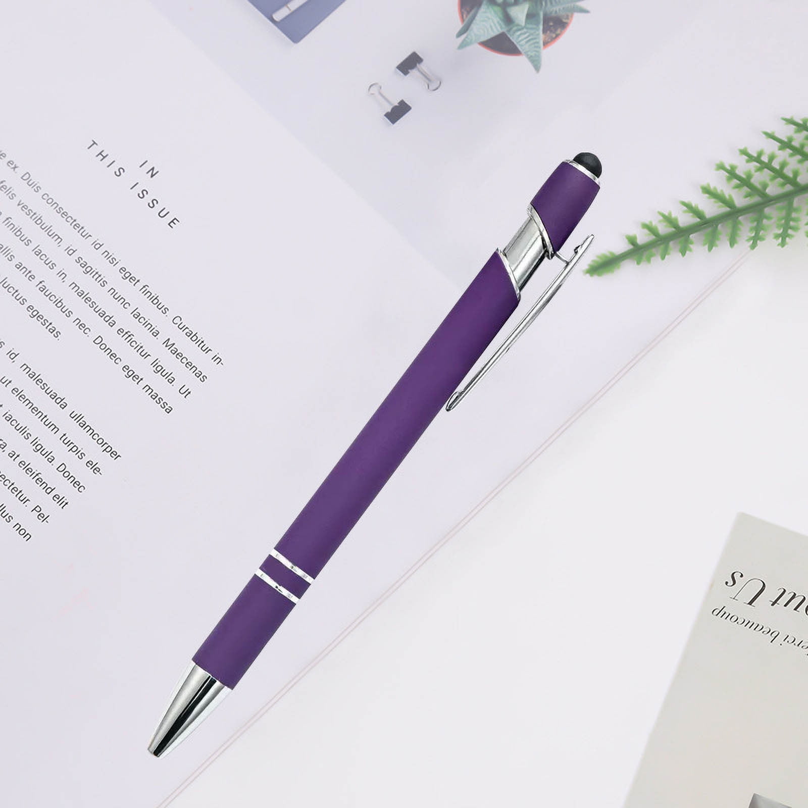 Vrorvz Dual use Aluminum Ballpoint Pen with Touchscreen Soft Tip for ...