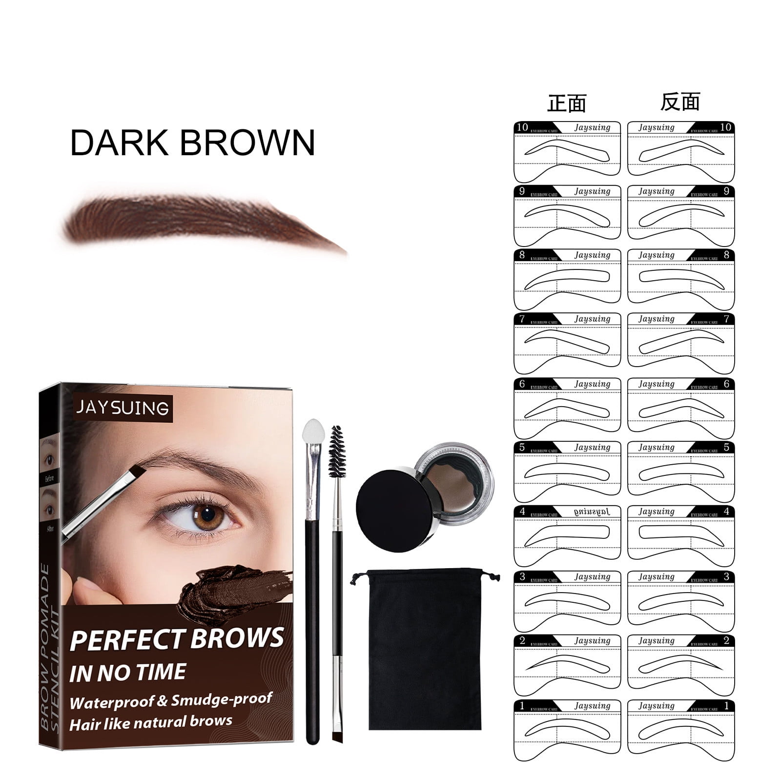 Vrorvz Eyebrow Coloring and Shaping Set 7 inch Long Lasting Waterproof ...